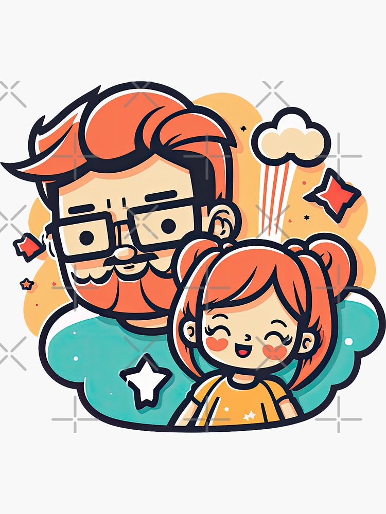 "Father and Daughter: A Bond Like No Other" Sticker for Sale by ultra ...
