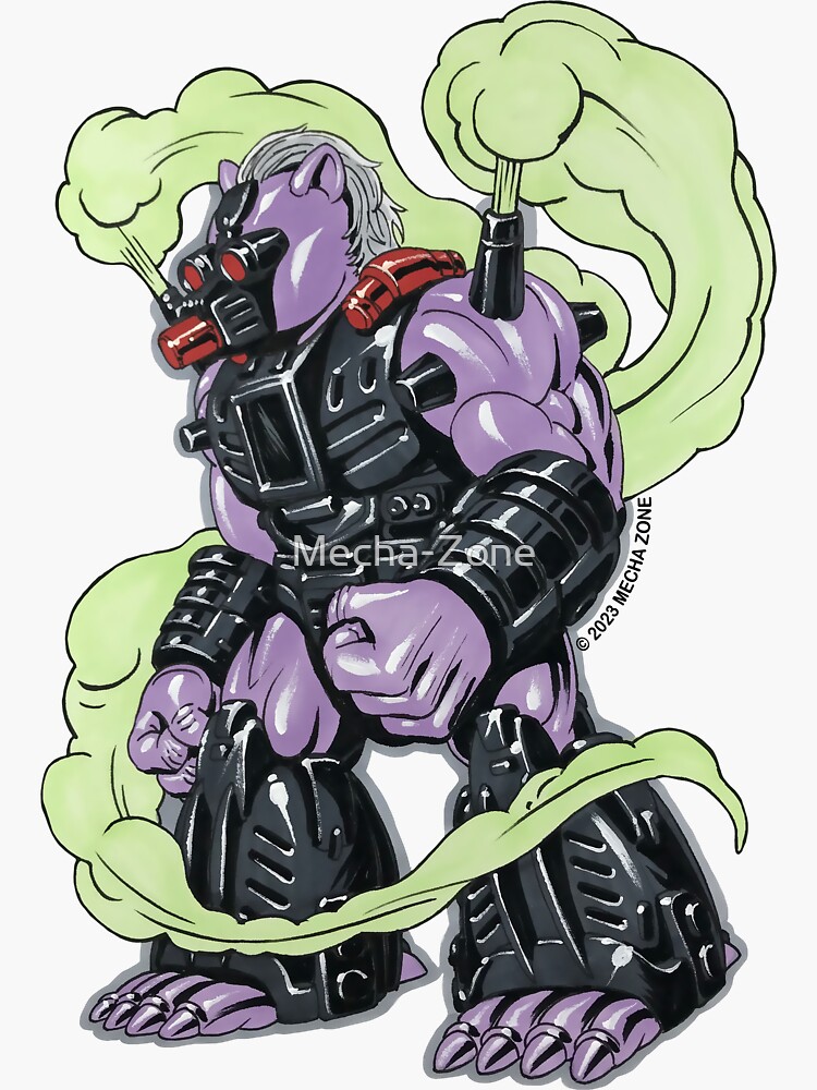 "Warrior Skunk" Sticker for Sale by Mecha-Zone | Redbubble