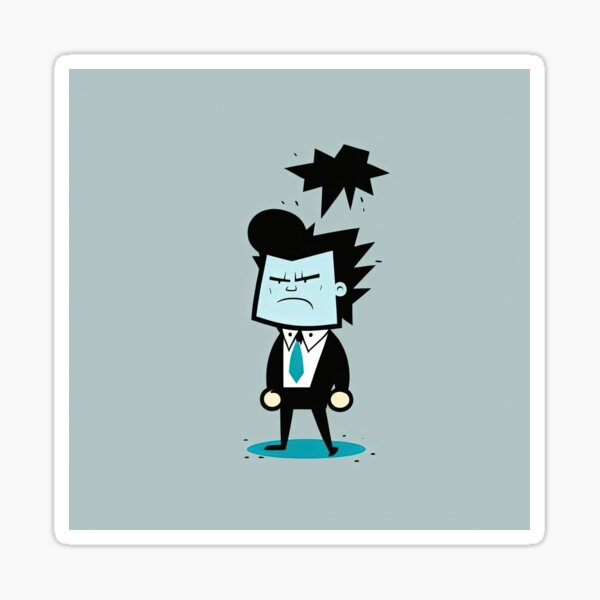 "angry business man" Sticker for Sale by Chillapy | Redbubble