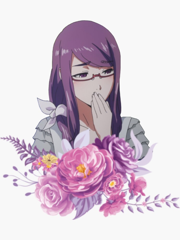 "Tokyo Ghoul - Rize Kamishiro | Botanical Flowers" Sticker for Sale by ...