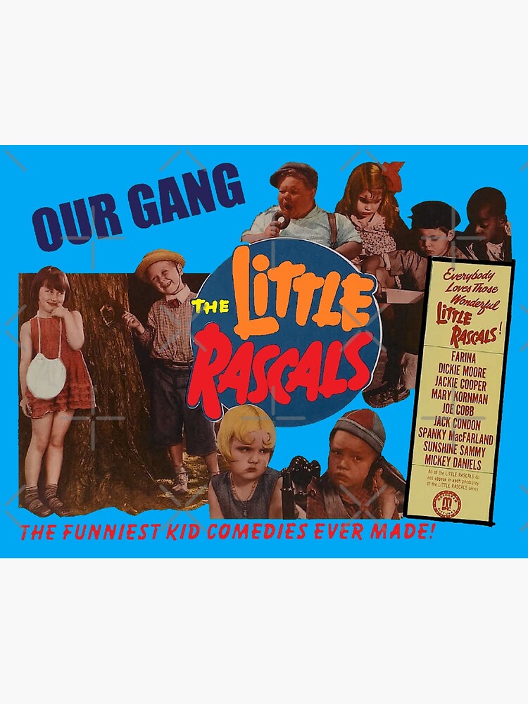 "OUR GANG The Little Rascals blue background poster art" Sticker for ...