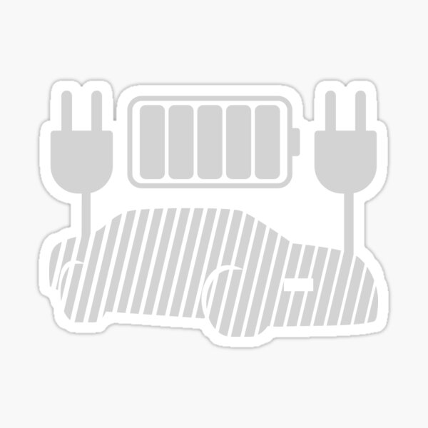 "Electric Car Logo " Sticker for Sale by THROUGH-LIFE | Redbubble