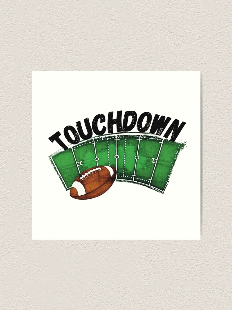 "Touchdown on the Football Field" Art Print for Sale by SapphireCompass ...
