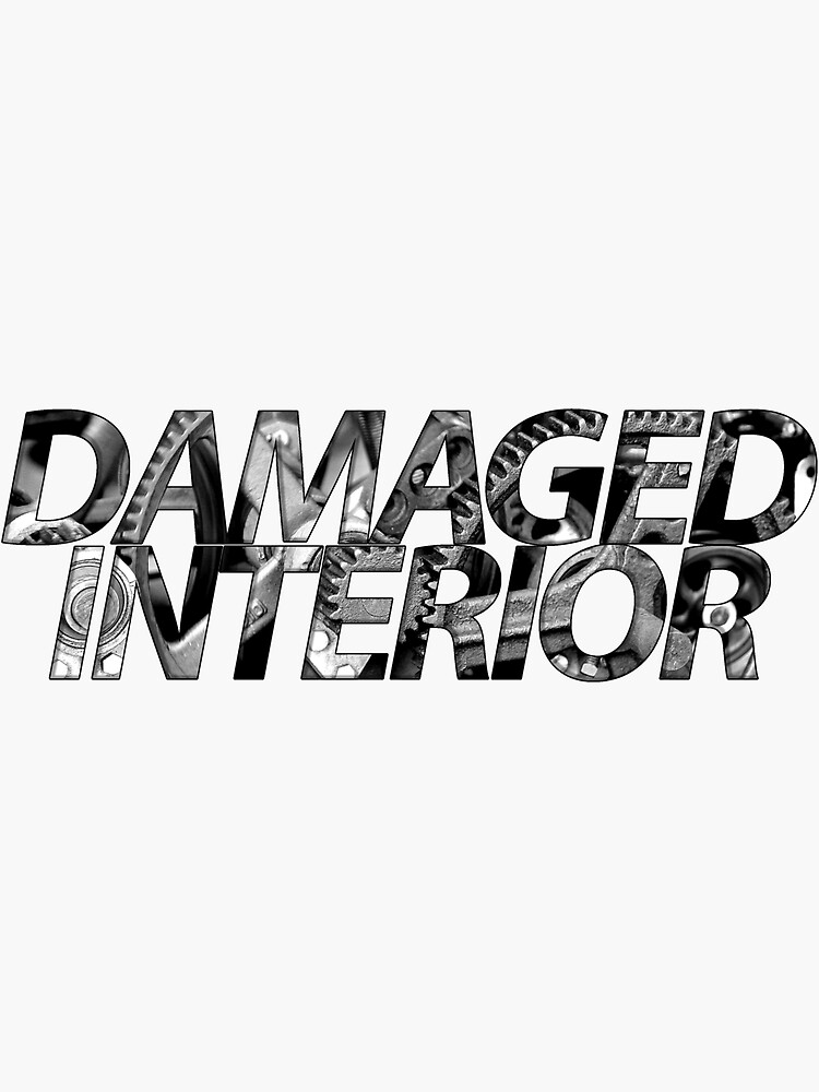 "Damaged Inside" Sticker by Truckula | Redbubble