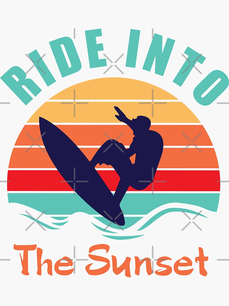 "Ride into the sunset" Sticker for Sale by Teestree | Redbubble
