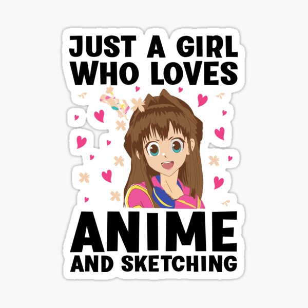 "Anime Art For Women Teen Girls Anime Merch Girl Anime Lovers" Sticker ...