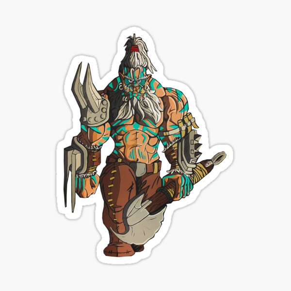 "Orc Warrior" Sticker for Sale by Darinpound | Redbubble