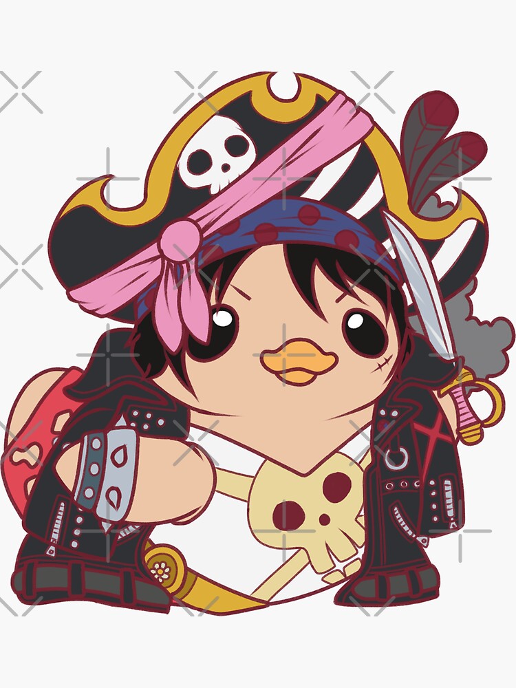 "Luffy Rubber Duck" Sticker for Sale by Sketchy-Pique | Redbubble