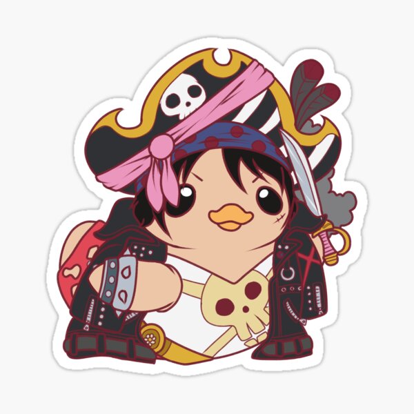 "Luffy Rubber Duck" Sticker for Sale by Sketchy-Pique | Redbubble