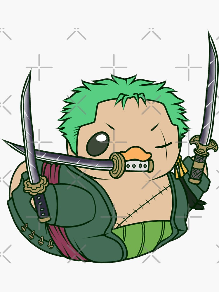 "Zoro Rubber Duck" Sticker for Sale by Sketchy-Pique | Redbubble