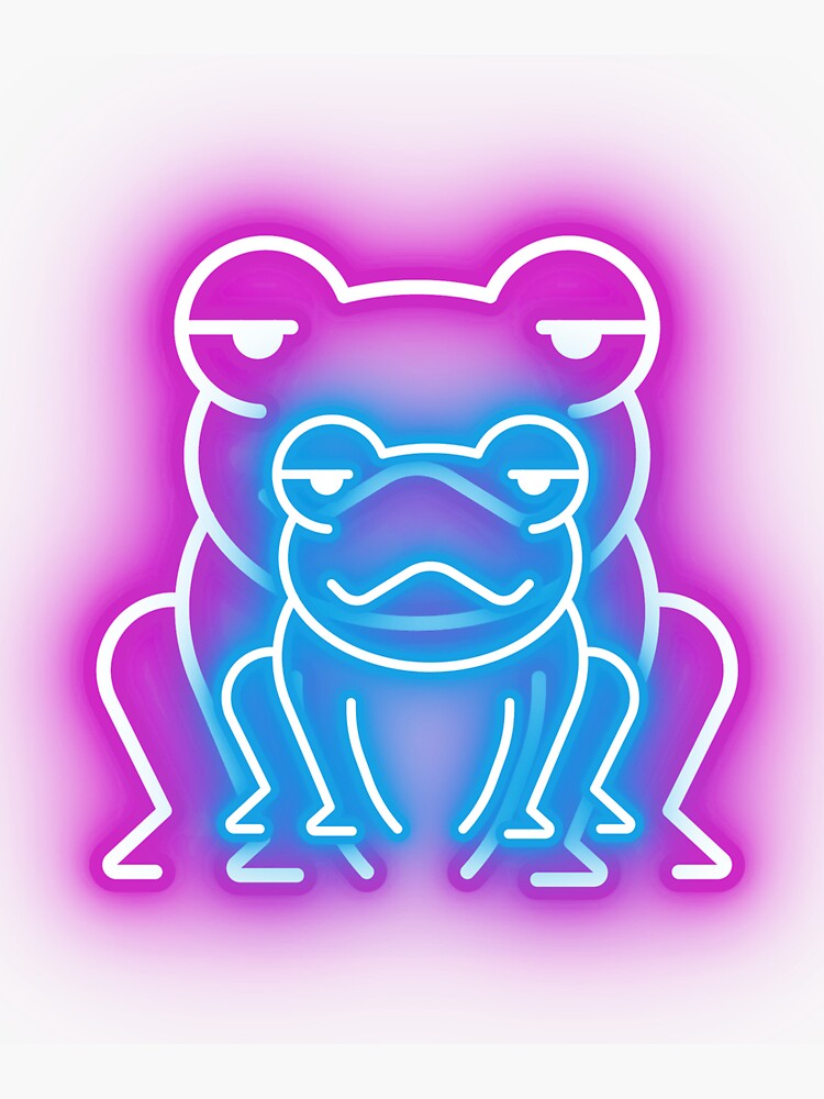 " NEON FROG" Sticker for Sale by AVTER2020 | Redbubble