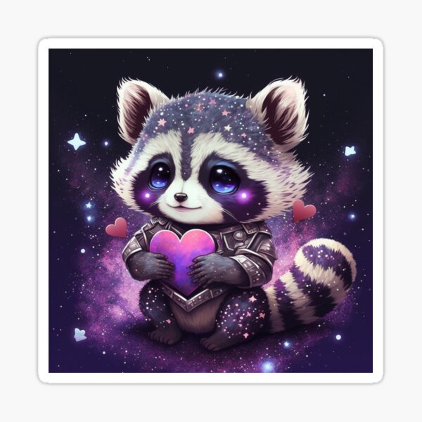 "Rascal: The Handsome Warrior Raccoon" Sticker for Sale by Ongoing-adhd ...