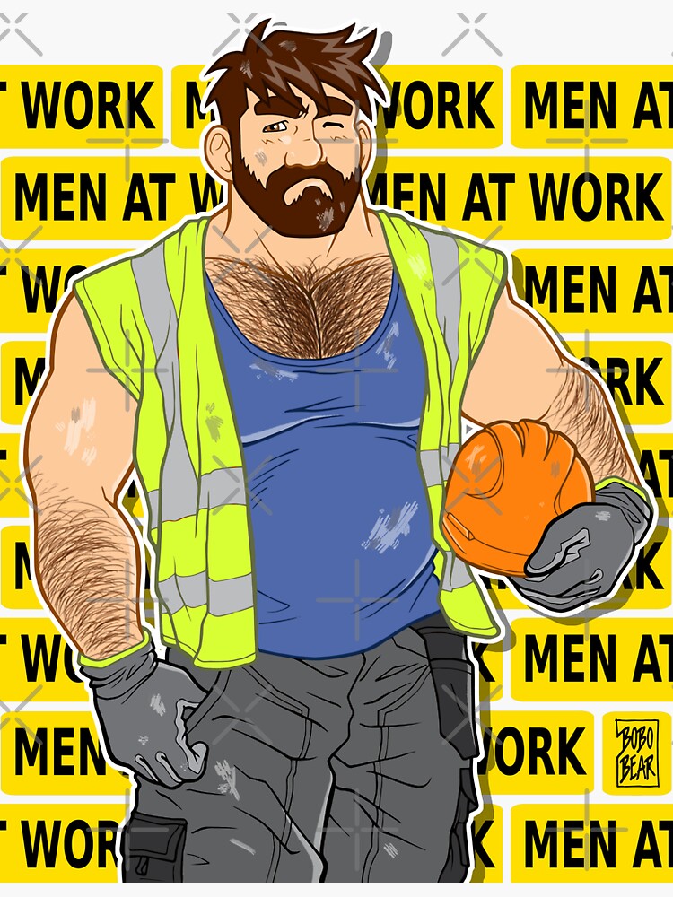 "ADAM LIKES WORK - MEN AT WORK" Sticker by bobobear | Redbubble
