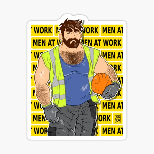 "ADAM LIKES WORK - MEN AT WORK" Sticker by bobobear | Redbubble