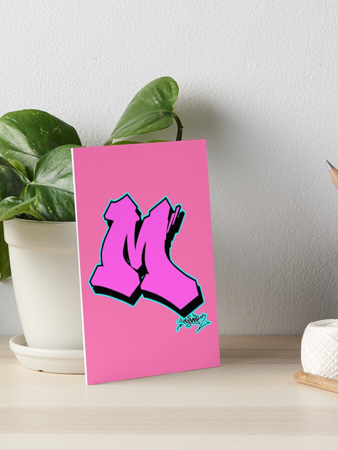 "PINK LETTER M BY ESONE URBAN GRAFFITI STREET STYLE " Art Board Print ...