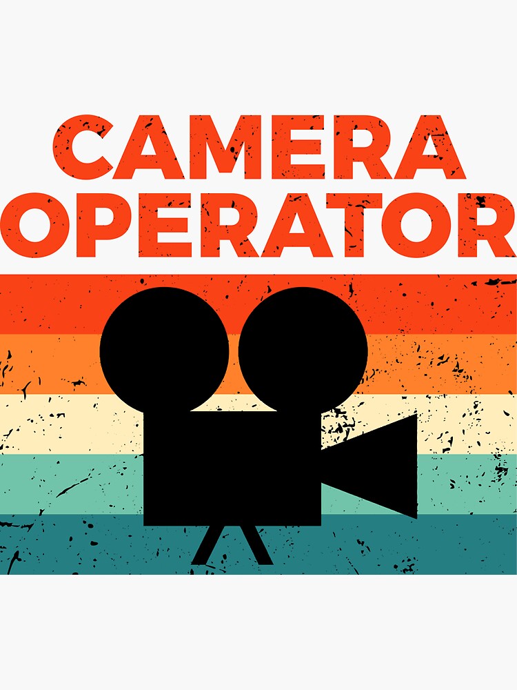 "Camera Operator Retro Vintage" Sticker for Sale by NestaReign | Redbubble