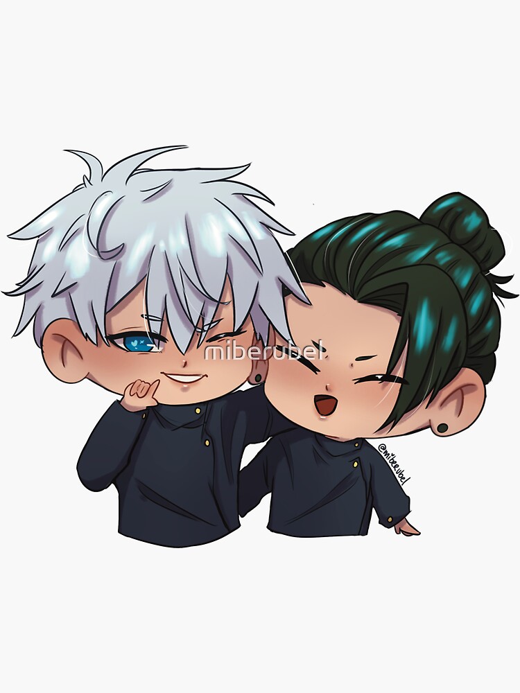 "GOJO AND GETO CHIBI" Sticker by miberubel | Redbubble