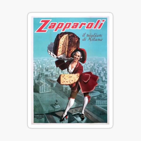 "Vintage Poster Zapparoli Cake Gino Boccasile" Sticker for Sale by ...