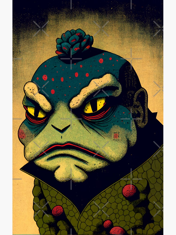 "Frogman - Japanese inspired Frog Man Yokai" Sticker for Sale by ...