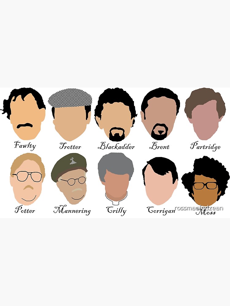 "British Sitcom Icons" Photographic Print by rossmacfadzean | Redbubble