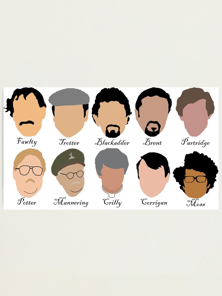 "British Sitcom Icons" Photographic Print by rossmacfadzean | Redbubble