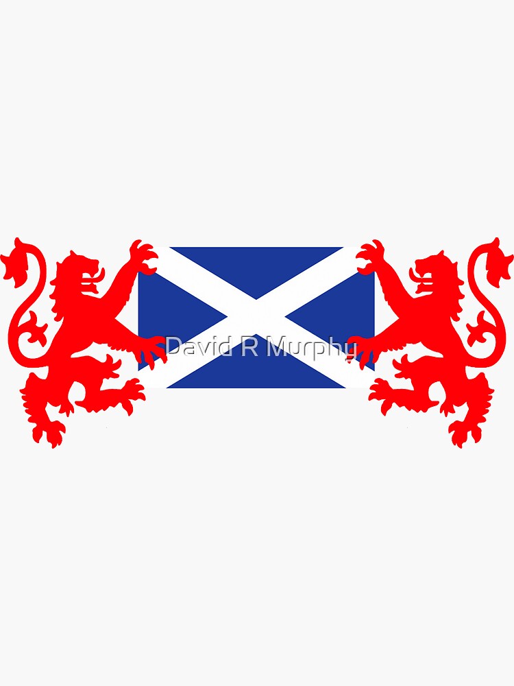 "Saltire and Lions " Sticker for Sale by DavidRMurphy | Redbubble