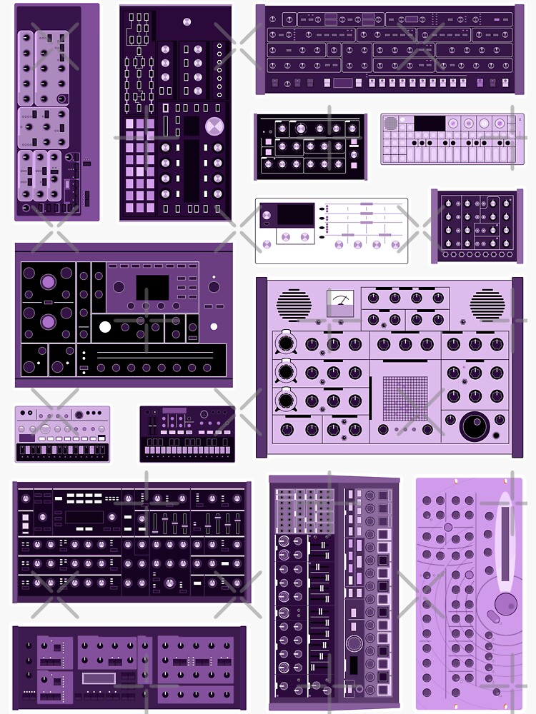 "Synth Ensemble" Sticker for Sale by AtomicMalibu | Redbubble