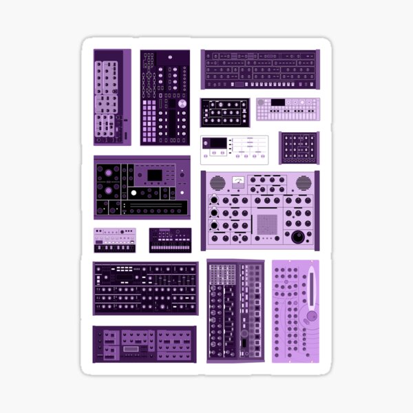 "Synth Ensemble" Sticker for Sale by AtomicMalibu | Redbubble