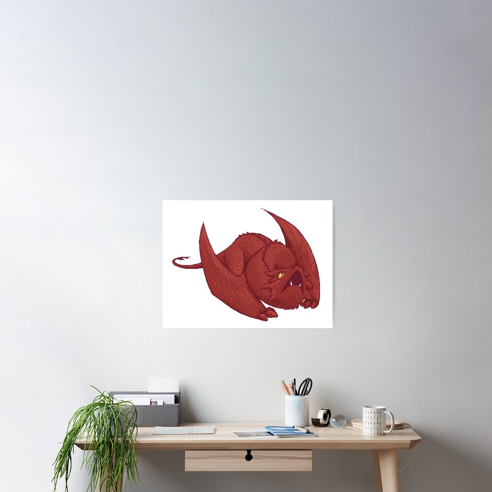 "Little Smaug - Pixel Dragon" Poster by kinsei | Redbubble