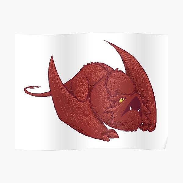"Little Smaug - Pixel Dragon" Poster by kinsei | Redbubble
