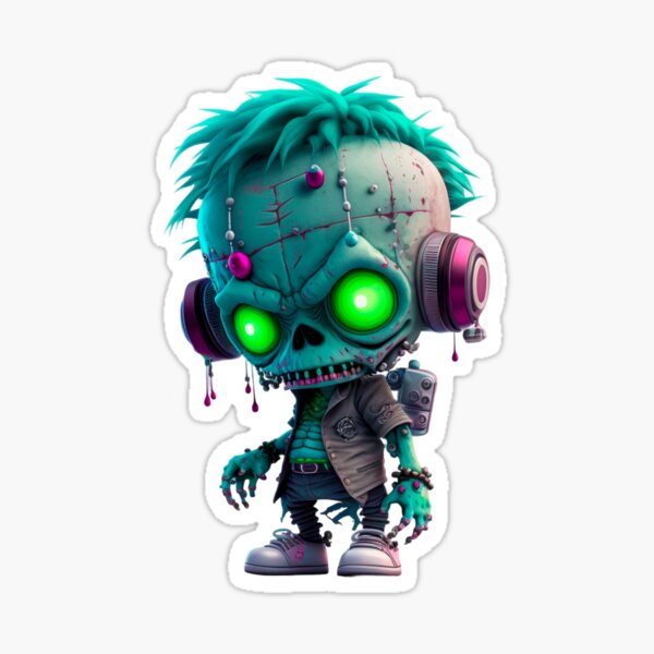 "Toy Art - Zombie - N11" Sticker for Sale by SimplePen | Redbubble