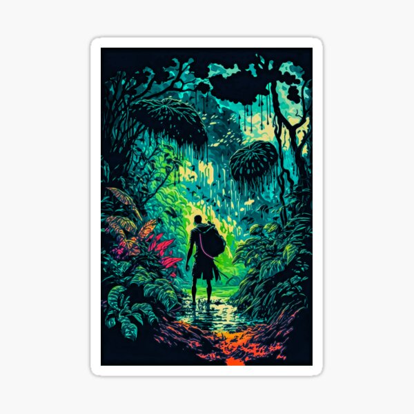 "Adventure into the jungle" Sticker for Sale by MG-S | Redbubble