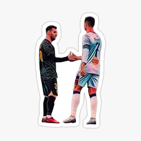 "Players cristiano ronaldo and lionel messi" Sticker for Sale by ...