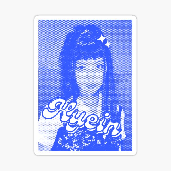 "HYEIN NEW JEANS BLUE DESIGN!" Sticker for Sale by MeBrokeStudent ...