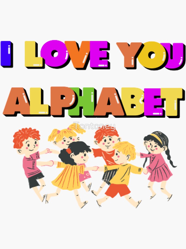 "I love you alphabet" Sticker for Sale by Tontoney | Redbubble