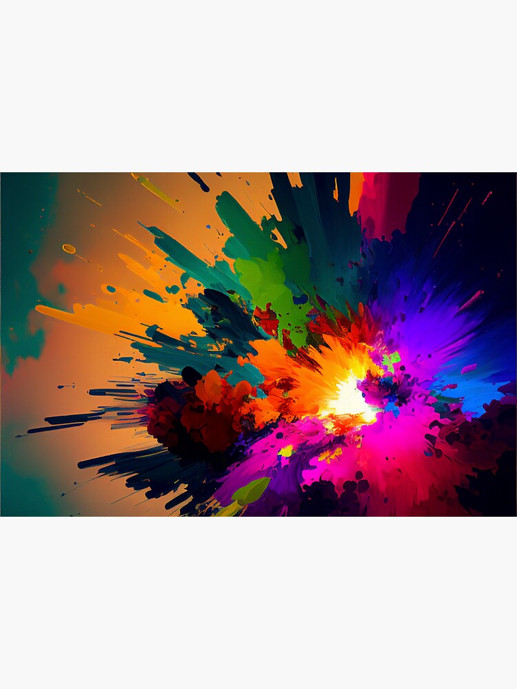 "Color explosion - Abstract oil painting - MxCaptures" Sticker for Sale ...