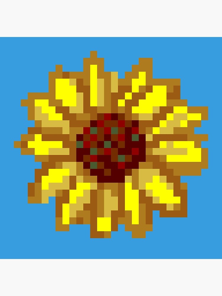 "Sunflower Pixel Art" Poster for Sale by just4pixels | Redbubble