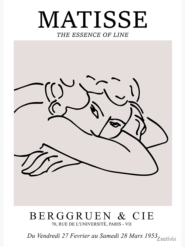 Henri Matisse - Line Drawing Of Woman - Essense Of Line Exhibition ...