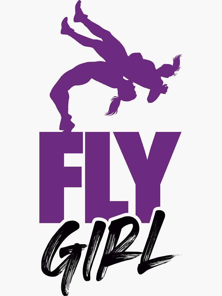 "Fly Girl" Sticker for Sale by AirborneArtist | Redbubble