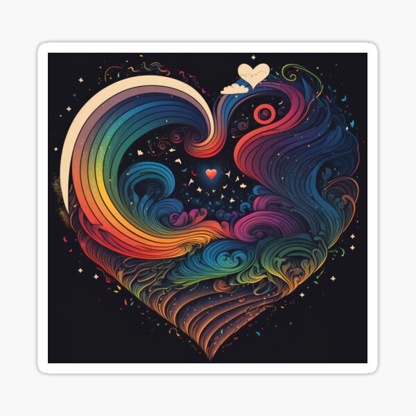 "Heart Full of Love" Sticker for Sale by TheJadeCat | Redbubble