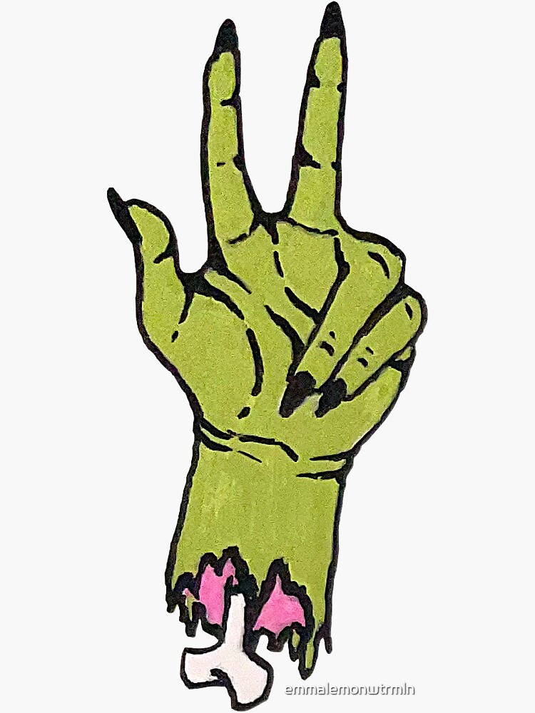 "Zombie Hand" Sticker for Sale by emmalemonwtrmln | Redbubble