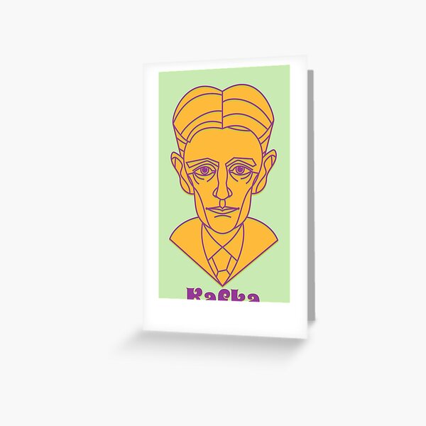 "Franz Kafka (pop color palette)" Greeting Card for Sale by jholbo ...