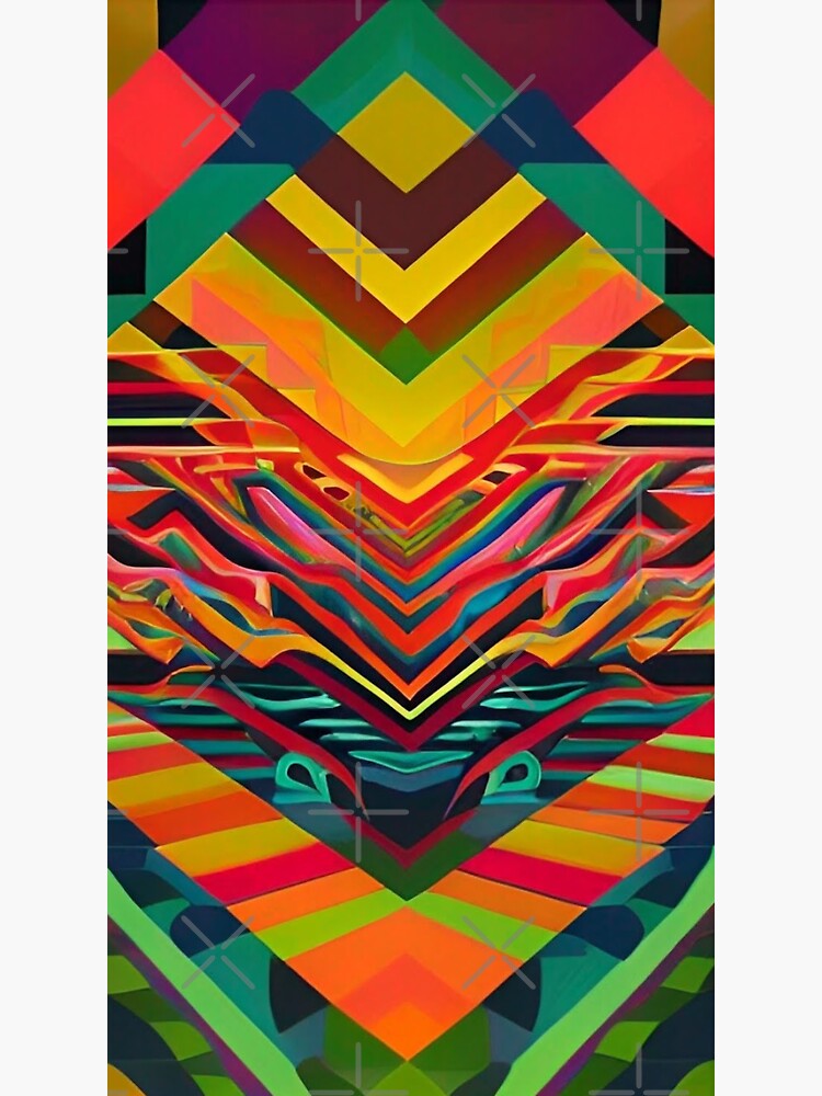 "Funky Geometric Pattern Symmetrical Abstract" Sticker for Sale by ...