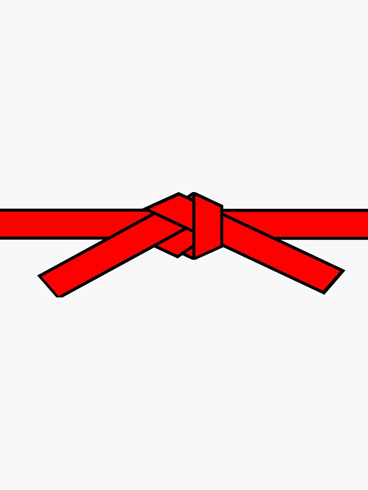 "Red belt" Sticker for Sale by FloridaTechMAA | Redbubble
