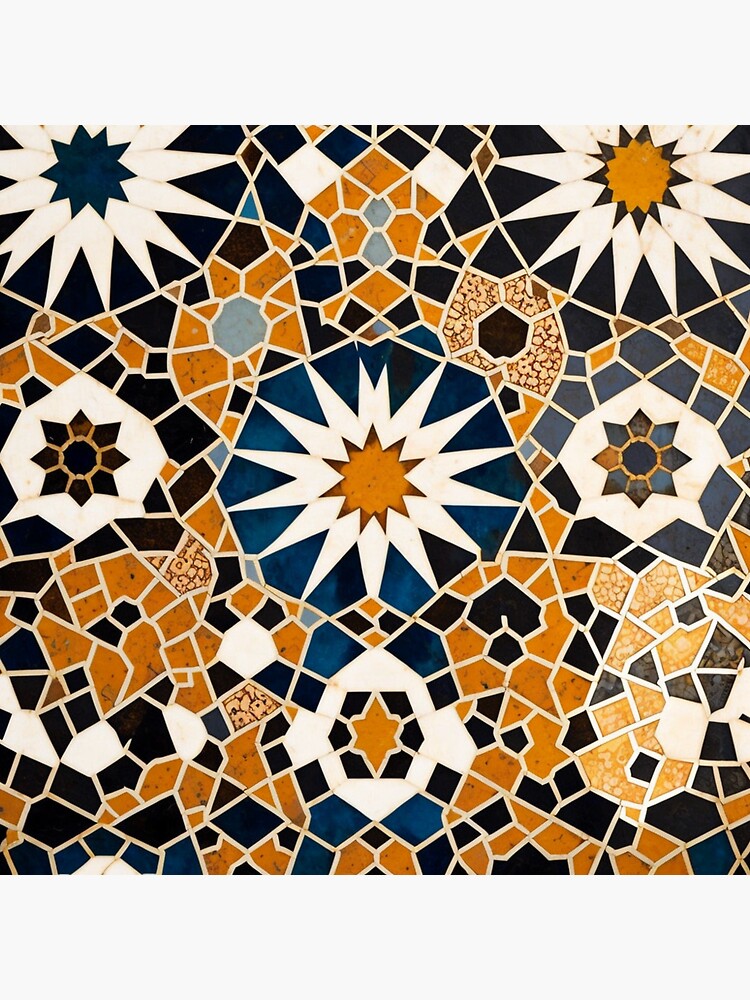 "Moroccan Masterpiece: An Intricate Zellige Tile Graphic" Sticker for ...