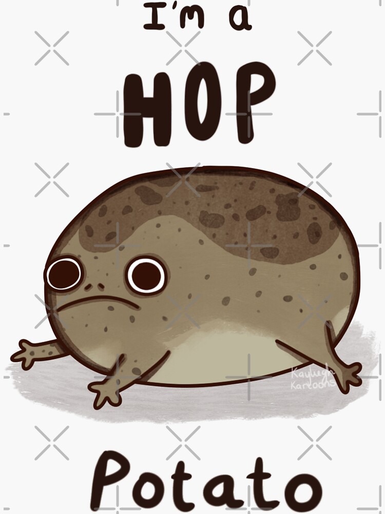 "Hop Potato" Sticker for Sale by kaylieghkartoon | Redbubble