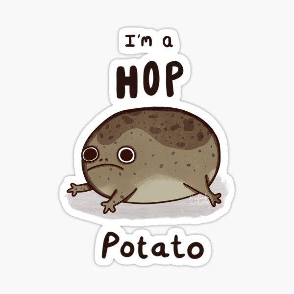 "Hop Potato" Sticker for Sale by kaylieghkartoon | Redbubble