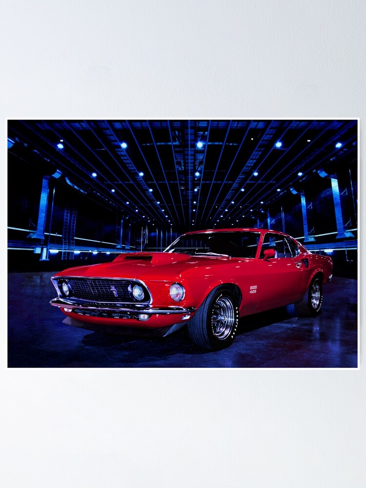 "The BOSS (429) Mustang" Poster by Burtney | Redbubble