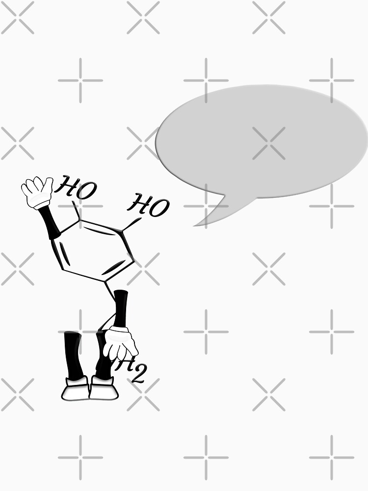 "Cartoon illustration (animation) skeletal formula of the dopamine ...