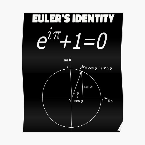 "Euler's Identity Math Formula" Poster for Sale by MrEddie10 | Redbubble